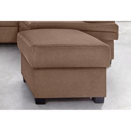 Sit & More sit&more Polsterhocker &raquo;Pisa&laquo; mit Stauraum braun NaturLEDER Punch (echtes Rindsleder) in Sitz und R&uuml;cken. Korpus in passendem Kunstleder SOFTLUX 