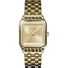 Jacques Lemans Damen Quarzuhr &raquo;Antwerpen&laquo; Armbanduhr, Damenuhr, Edelstahlarmband, analog gold Einheitsgr&ouml;&szlig;e