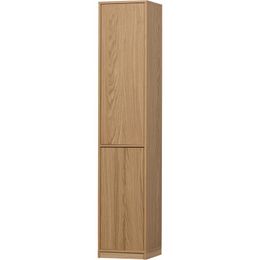 Woood Mehrzweckschrank &raquo;Modulair Eichenholzfurnier mit Druckmechanismus 40x40x199 cm&laquo; Tragkraft 15 kg pro Boden, sichtbare Maserung, einfach zu 