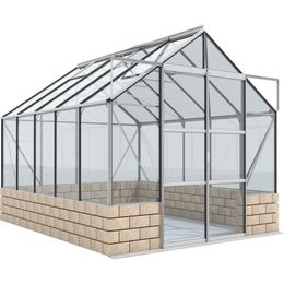 Vitavia Gew&auml;chshaus &raquo;Cassandra 8300&laquo; Alu-Profile, 3 mm Sicherheitsglas silber B/H/T: 257cm x 248,9cm x 323,1cm