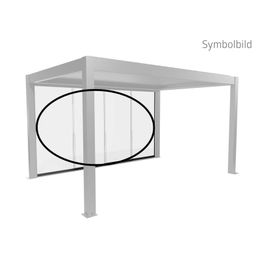 BioHort Glasschiebet&uuml;r &raquo;Klarglas Gr. 4 m f&uuml;r Pergola, verschiedene Farben&laquo; 364,5x 234,9 cm, Glaselemente aus 10 mm ESG Glas, Stahl 234,9cm, 364,5cm