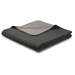 Biederlack Wohndecke &raquo;Doubleface&laquo; mit geketteltem Zierstich schwarz Baumwolle, Polyacryl, Polyester B/L: 150cm x 200cm