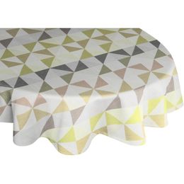 WIRTH Tischdecke &raquo;BERLARE&laquo; gr&uuml;n Baumwolle, Polyester B/L: 130cm x 190cm, 1 Stk., oval