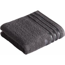Vossen Handt&uuml;cher &raquo;Cult de Luxe&laquo; mit Glanzbord&uuml;re grau Webfrottier, Obermaterial: 100% Baumwolle B/L: 50cmx100cm, 2 Stk., Webfrottier