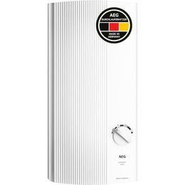 AEG Haustechnik Komfort-Durchlauferhitzer &raquo;DDLE Basis&laquo; 11 kW, stufenlose Temperaturwahl durch 4 Anwendungssymbole wei&szlig; 11,2 kW
