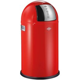Wesco M&uuml;lleimer &raquo;Pushboy Junior&laquo; 1 Beh&auml;lter Abfallsammler 22 Liter rot Stahlblech B/H/T: 35cm x 63cm x 35cm, 22 l