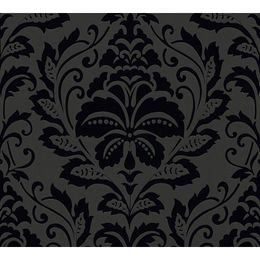 Livingwalls living walls Vliestapete &raquo;Black & White&laquo; Barock gemustert ornamental strukturiert Ornament Tapete Barock Tapeten Wohnzimmer Schlafzimmer K&uuml;che modern 