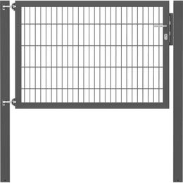 Alberts Zauneinzelt&uuml;r &raquo;Flexo Plus&laquo; anthrazit, verschiedene Abmessungen grau Stahl B/H: 150cm x 100cm