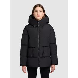 Khujo Damen Khujo Steppjacke &raquo;ELLIS&laquo; mit Kapuze aus Kunstfaser mit Nylonfutter und Polyesterwattierung schwarz XXL (44)