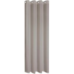 GERSTER Vorhang &raquo;Ilia&laquo; &Ouml;sen 1 Stk. tlg. HxB: 235x140, klasischer Uni &Ouml;senschal grau Wirkware, Polyester 235cm, &Ouml;sen, 140cm