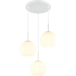 Globo LIGHTING H&auml;ngeleuchte &raquo;ANDRE&laquo; E27 1 Stk. H&auml;ngeleuchte mit Glaskugeln, elegant, h&ouml;henk&uuml;rzbar & modern 3, &Oslash; 20cm H: 120cm, 1 Stk.