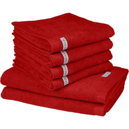 Ross Handtuch Set &raquo;Sinfonie&laquo; Set Frottier beinhaltet: Handt&uuml;cher und Badet&uuml;cher rot Frottier, Obermaterial: 100% Baumwolle Frottier