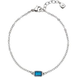 CIAO! BY LEONARDO Damen CIAO! BY LEONARDO Armband &raquo;Sophia CIAO&laquo; mit Kristallglas blau 20cm, Edelstahl