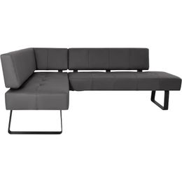 K+w Komfort & Wohnen K+W Komfort & Wohnen Eckbank &raquo;Spider II&laquo; Sitzsteppung, bequem durch Sandwichbauweise, 2 Stellma&szlig;e grau B/H/T: 165cm x 88cm x 195cm, Leder CASAY, 