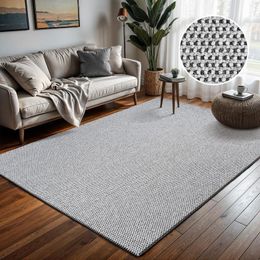 Sanat Teppich &raquo;Lora Plus, auch als L&auml;ufer&laquo; rechteckig 5 mm H&ouml;he Kurzflor, uni, gekettelt, Wohnzimmer, Kinderzimmer schwarz Kunstfaser B : 140cm 1 Stk., 5mm,