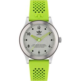 adidas originals Herren adidas originals Quarzuhr &raquo;CODE THREE&laquo; Armbanduhr, Damenuhr, Herrenuhr, Silikonarmband gr&uuml;n Einheitsgr&ouml;&szlig;e