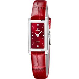 Festina Damen Quarzuhr &raquo;Mademoiselle&laquo; Armbanduhr, Damenuhr, Lederarmband, analog rot Einheitsgr&ouml;&szlig;e