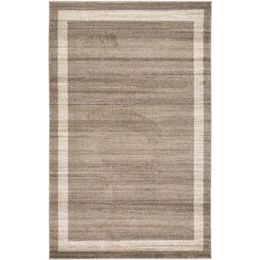 MyFlair Teppich &raquo;Good Times, LAGERR&Auml;UMUNG&laquo; rechteckig 13 mm H&ouml;he Kurzflor, gewebt, melierte Optik, mit Bord&uuml;re braun Polypropylen (PP) B : 152cm 1 Stk., 13mm,