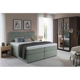 Home Affaire Boxspringbett &raquo;Leon, Doppelbett, Polsterbett, Federkernbett, Komfortbett, 160, 180 cm&laquo; inkl. 9 cm Topper, 5-Zonen-Taschen-