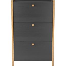 WOODMAN Schuhkommode &raquo;Charis&laquo; Breite 84 cm, im schlichten skandinavischen Design, FSC schwarz B/H/T: 84cm x 132cm x 26cm