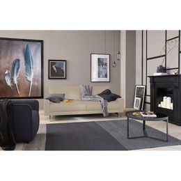 Creation BY ROLF BENZ 2,5-Sitzer &raquo;CR.450, Designsofa, Loungesofa&laquo; Armlehne niedrig, Fu&szlig; chromfarben gl&auml;nzend, Breite 184 cm beige Jacquard-Flachgewebe