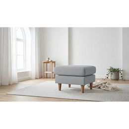 OTTO home Polsterhocker &raquo;Tvinno&laquo; im skandinavischen Stil grau 100% Polyester B/H/T: 63cm x 47cm x 63cm, Webstoff fein