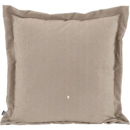 HOCK Dekokissen &raquo;Addicted&laquo; mit h&uuml;bschem Stehsaum, Kissenh&uuml;lle mit F&uuml;llung, 1 St&uuml;ck beige Baumwolle, Polyacryl, Polyester B/L: 60cm x 60cm, 1 Stk.