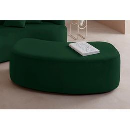 LeGer Home by Lena Gercke Polsterhocker &raquo;Dilara&laquo; zur Serie "Dilara", gerundete Optik, auch in Bezugsqualit&auml;t Boucl&eacute; gr&uuml;n Struktur fein 100% Polyester)