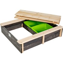EXIT Sandkasten &raquo;Aksent&laquo; grau Massivholz B/H/T: 94cm x 20cm x 77cm