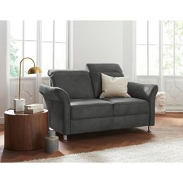 Sit & More sit&more 2-Sitzer &raquo;Darwin&laquo; inklusive Federkern, wahlweise mit Kopfteilverstellung blau B/H/T: 159cm x 96cm, Luxus-Microfaser Florence,mit 