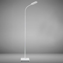 B.K.LICHT LED Stehlampe LED-Board Kaltwei&szlig; Neutralwei&szlig; Warmwei&szlig; LED Stehleuchte dimmbar schwenkbar inkl. 8W 600lm Memory & Touch wei&szlig; wei&szlig; 1, H: 158,6cm