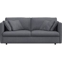 FLEXLUX 2,5-Sitzer &raquo;Lovane&laquo; Weich & anschmiegsam, gro&szlig;e Sitztiefe auf Kaltschaum, Dekokissen inkl. blau 62% Polyester/14% Cotton/7% Linen B/H/T: 187cm