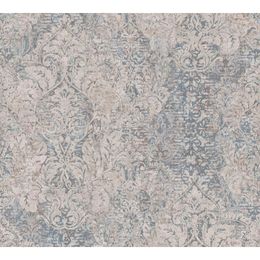 Livingwalls living walls Vliestapete &raquo;Mata Hari&laquo; Barock Glitzermuster ornamental leicht strukturiert Vintagetapete Tapete Barock Tapeten Wohnzimmer Schlafzimmer 