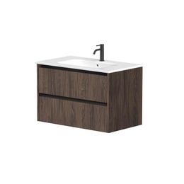 Welltime Waschtisch &raquo;City, Badm&ouml;bel, Badkommode, Badschrank, in verschiedenen Breiten&laquo; B/T/H: 81,5/46/51,5 cm, mit Soft-Close-Funktion, inklusive 