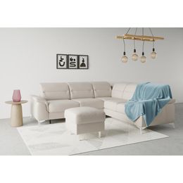 Sit & More sit&more Ecksofa &raquo;Sinatra L-Form&laquo; optional mit Kopfteilverstellung und Armteilfunktion grau 100% Polyester B/H/T: 251cm x 85cm x 231cm, Luxus-