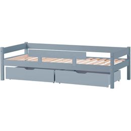 Home Affaire Jugendbett &raquo;ECO One&laquo; Kinderbett mit Rausfallschutz, mit 2 Schubk&auml;sten grau Liegefl&auml;che L&auml;nge B: 70cm x 160cm, ohne Matratze, H&ouml;he Bett: 
