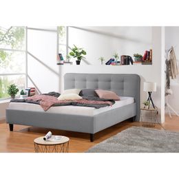 Maintal Polsterbett &raquo;Livermore&laquo; auch "mit Lattenrost" erh&auml;ltlich grau Liegefl&auml;che L&auml;nge B: 200cm x 200cm, Struktur (100% Polyester) ohne Lattenrost/ohne 