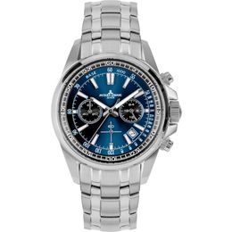 Jacques Lemans Herren Chronograph &raquo;Liverpool&laquo; Quarzuhr, Armbanduhr, Herrenuhr, Edelstahlarmband, analog, Tag blau Einheitsgr&ouml;&szlig;e