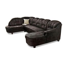 Home Affaire Wohnlandschaft &raquo;Budapest, viel Platz, Breite 288cm, zeitlos und elegant, U-Form&laquo; wahlweise mit Bettfunktion schwarz B/H/T: 288cm x 84cm x