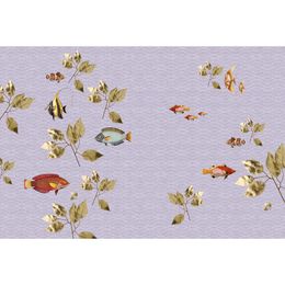 Livingwalls living walls Fototapete &raquo;Walls by Patel Brilliant Fish 2&laquo; glatt Vlies, Wand, Schr&auml;ge lila Vlies B/L: 4m x 2,7m
