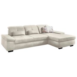 Die PlanBar Ecksofa &raquo;MP-IN16012 L-Form, mit Federkern-Polsterung&laquo; inkl. Sitztiefenverstellung, wahlweise mit weiteren Funktionen beige 85% Polyester;