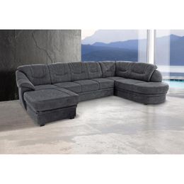 Sit & More sit&more Wohnlandschaft &raquo;Savoni U-Form&laquo; wahlweise mit Schlaffunktion grau NaturLEDER (echtes Rindsleder) in Sitz und R&uuml;cken. Korpus in passendem 