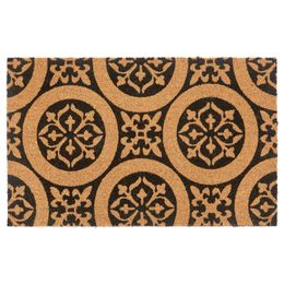 Hanse Home Fu&szlig;matte &raquo;Ornaments, T&uuml;rmatte&laquo; rechteckig 15 mm H&ouml;he Kokos, Schmutzfangmatte, Outdoor, Rutschfest, Innen, Kokosmatte, Flur braun Kokos B : 