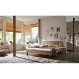 Home Affaire Massivholzbett &raquo;Chavot II&laquo; wahlweise in Kernbuche oder Wildeiche erh&auml;ltlich braun Liegefl&auml;che L&auml;nge B: 200cm x 160cm, H&ouml;he Bett: 77cm 