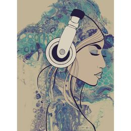 Livingwalls living walls Fototapete &raquo;ARTist Acryl Lady&laquo; Vlies, Wand, Schr&auml;ge bunt Vlies B/L: 2m x 2,7m
