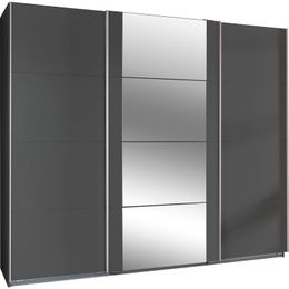 wimex Schwebet&uuml;renschrank &raquo;Bern Schiebet&uuml;renschrank&laquo; Schrank mit zus&auml;tzlicher Innenausstattung, Garderobe grau Holzwerkstoff B/H/T: 270cm x 210cm x 64cm, 