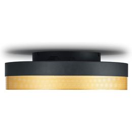 HELL h&ouml;llisch gutes Licht LED Deckenleuchte &raquo;MESH&laquo; LED-Modul 1 Stk. Warmwei&szlig; B-Link Fernbedienung schwarz 1, &Oslash; 45cm H: 14cm, 1 Stk.