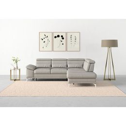 Sit & More sit&more Ecksofa &raquo;Cabrio L-Form, B: 274 cm, mit Sitztiefen-, Arm- & Kopfteilverstellung&laquo; 3 Nierenkissen, Federkern, optional Schlaffunktion und 