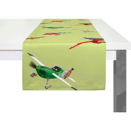 WIRTH Tischl&auml;ufer &raquo;Planes Action&laquo; Disney gr&uuml;n Polyester B/L: 150cm x 50cm, 1 Stk.