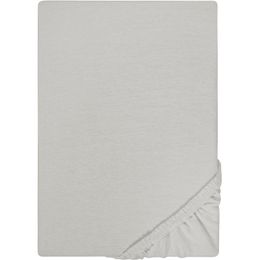Spannbettlaken &raquo;Jersey in Gr. 90x200, 140x200 oder 180x200 cm&laquo; aus Baumwolle, f&uuml;r Matratzen bis 22 cm H&ouml;he, Bettlaken, Spannbetttuch grau Jersey, 